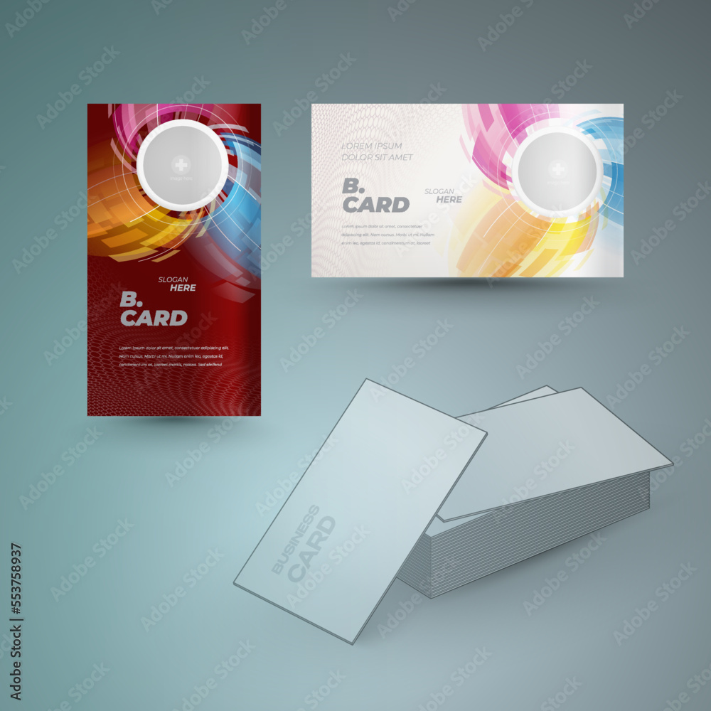 Business cart set vertical and horizontal design template cmyk ink ...