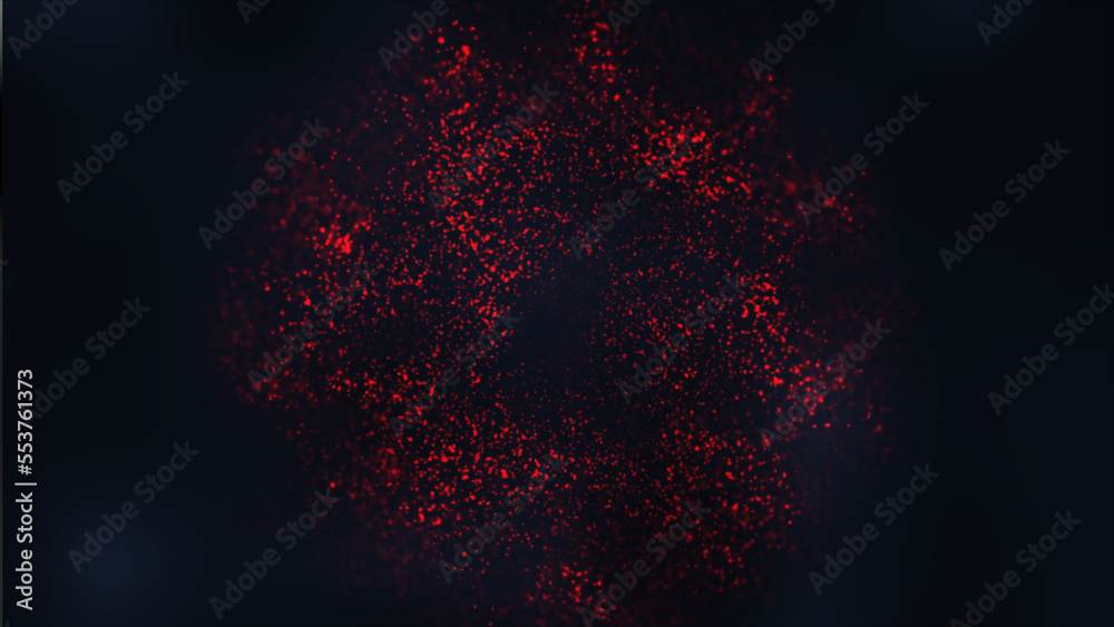 Particle fire background animation isolated on black background. Stock ...