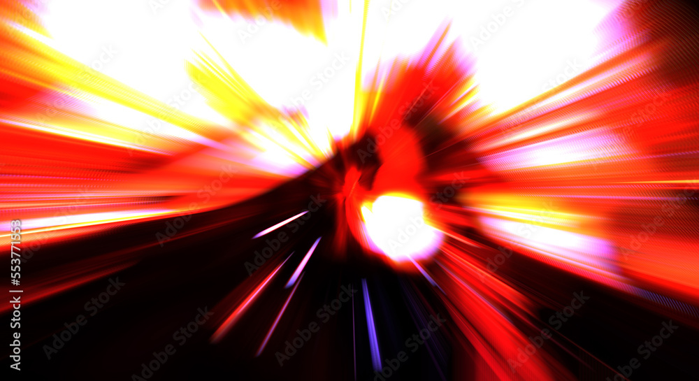 Fast high speed blur zoom background. Light technology abstract ...