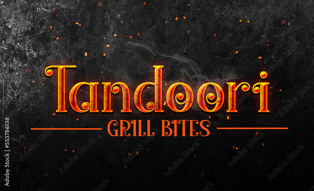 tandoori logo, Indian tandoor restaurant logo, Tandori bites 3d mettlic ...