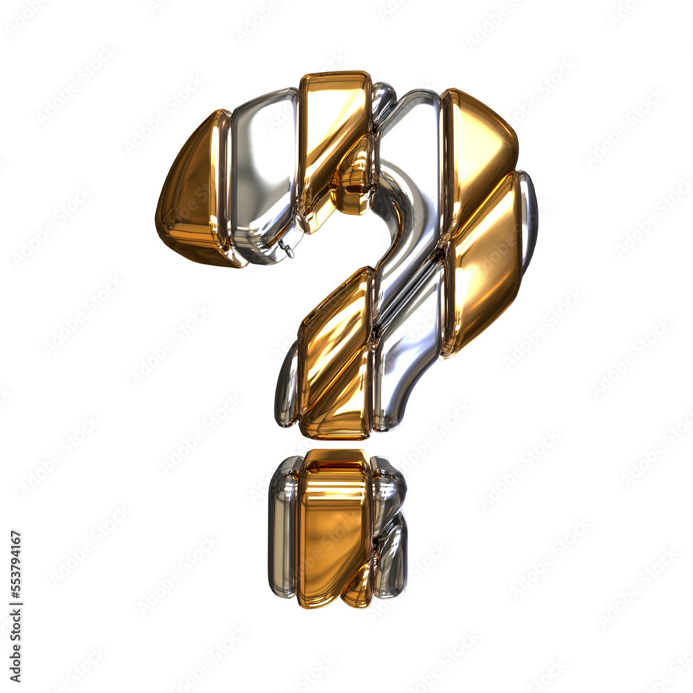 Silver symbol with gold straps Stock Illustration | Adobe Stock