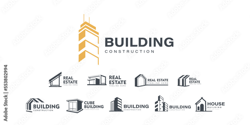 Collection of Building logo, real estate logo, property logo design for ...