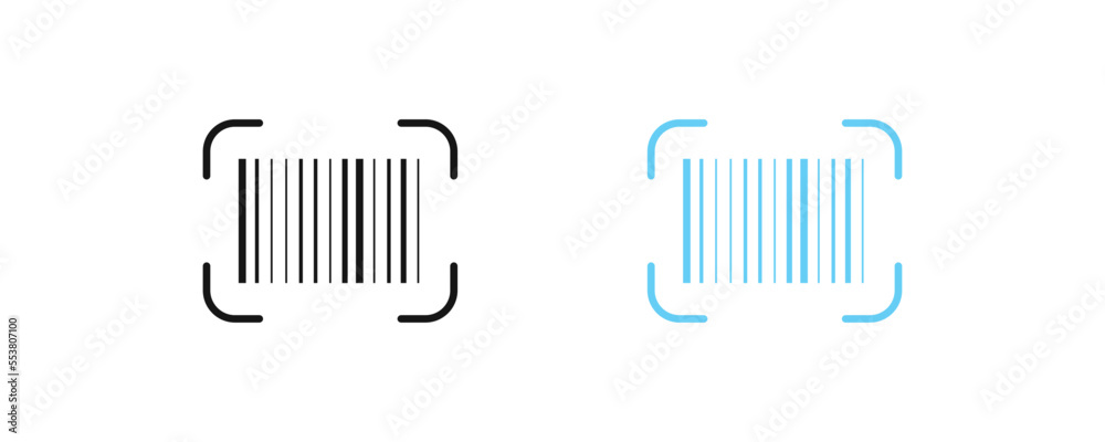 Bar code icon. Scan barcode sign. Scanner symbol. Identification ...
