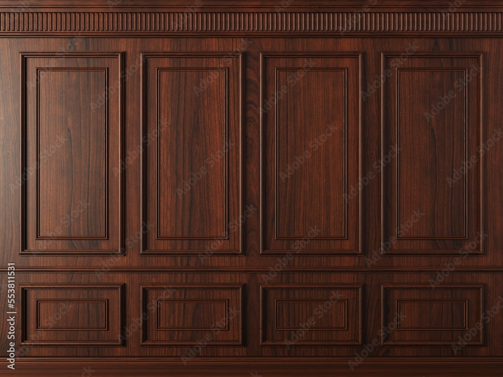 Classic Wall With Vintage Brown Wood Panels Ilustração Do Stock Adobe Stock