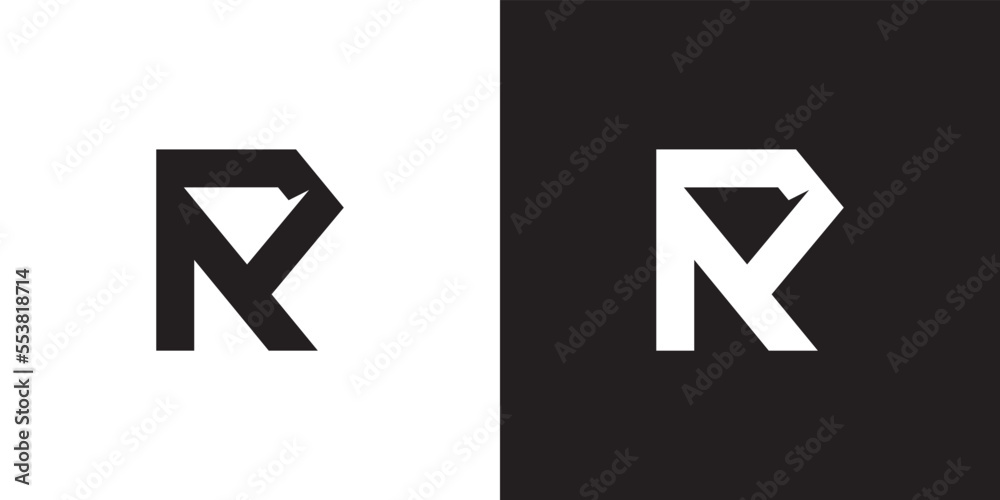 Minimal RK logo. Icon of a KR letter on a luxury background. Logo idea ...