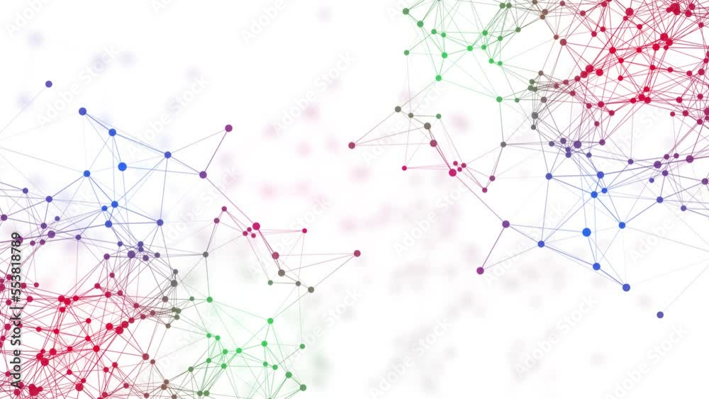 Vidéo Stock Futuristic High Technology Plexus Connection Network Over White Background Digital