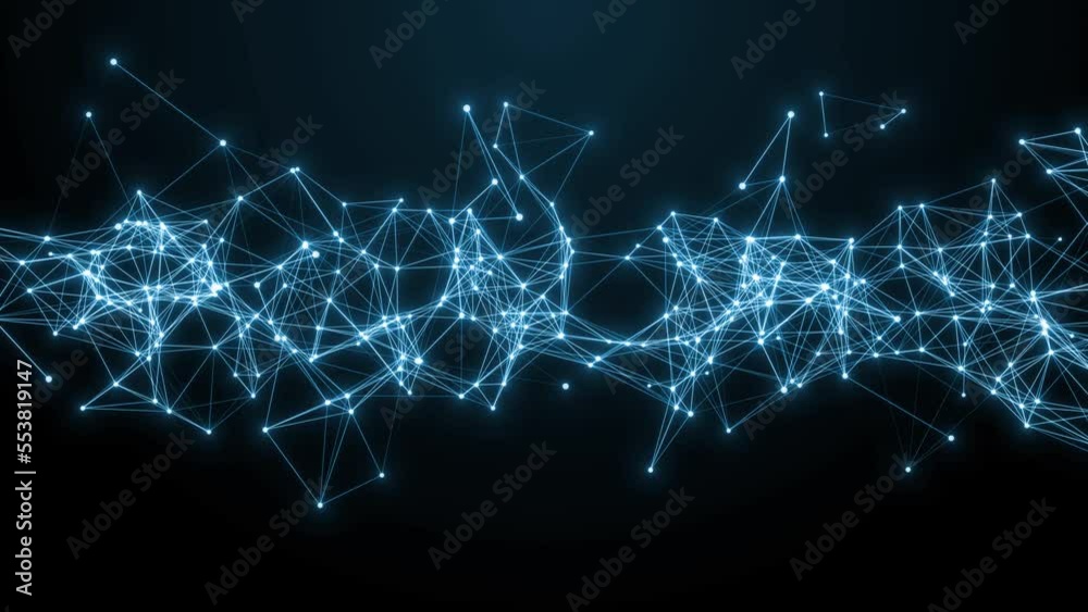 Plexus Connection Network Background. Digital Plexus Network Connection Loop Animation ...