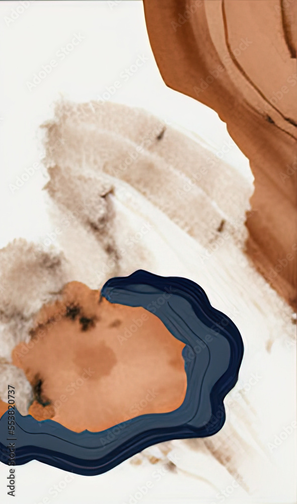 abstract wallpaper art in colors of rust, rose gold, gold, cream, navy ...