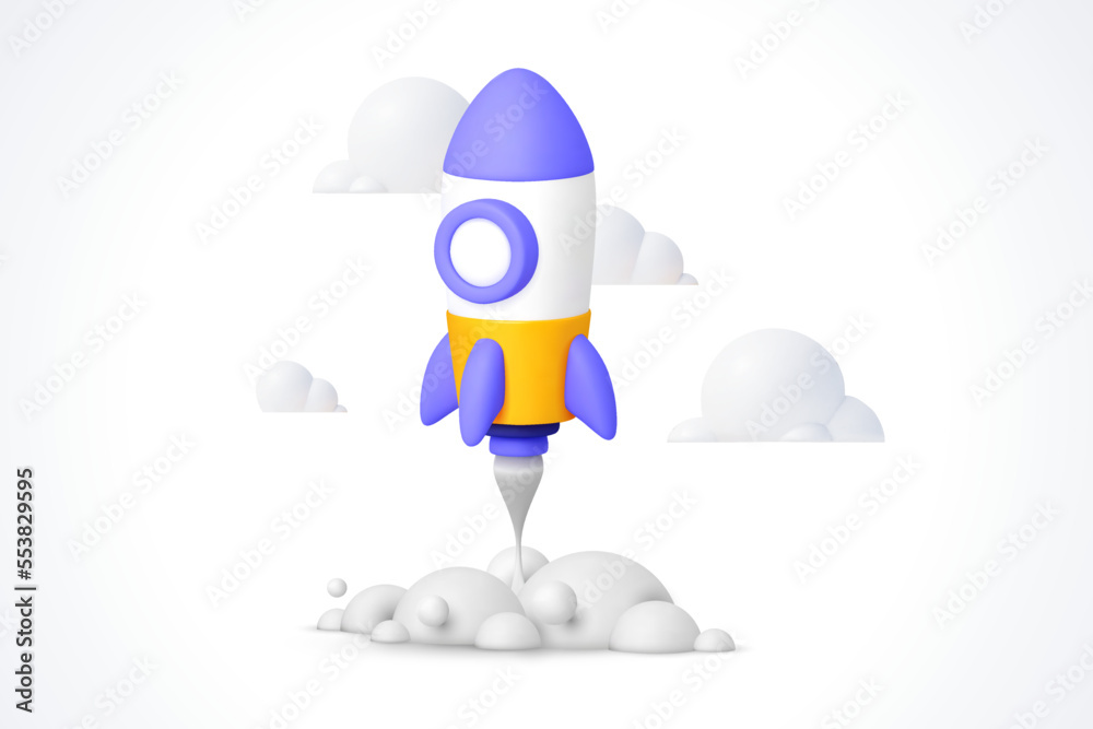 3d rocket launch project realistic Flying space rocket render vector ... 3d rocket launch project realistic Flying space rocket render vector ...