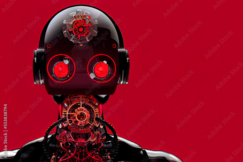 Robots. Futuristic interpretation Future 2025. Illustration for ...