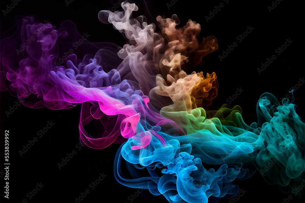 Mystical Neon Smoke Stock Illustration | Adobe Stock