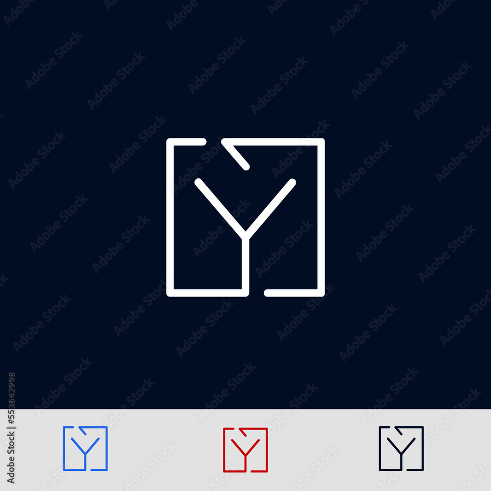 Elegant Logo With Letter Y. Creative and minimal design Y logo. Symbol ...