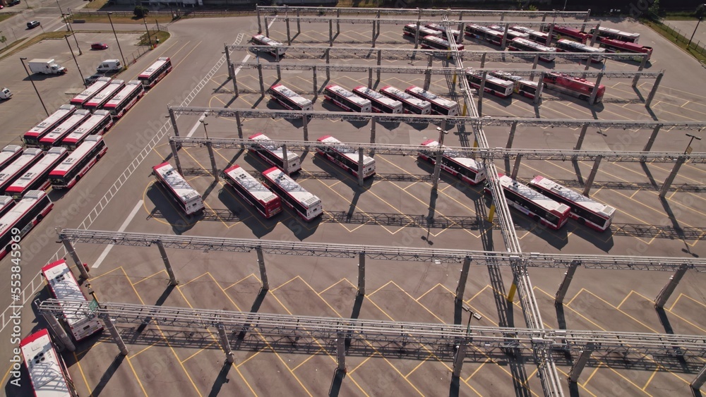 Toronto, Ontario, Canada – September 9, 2022: Parking, bus bay or bus ...