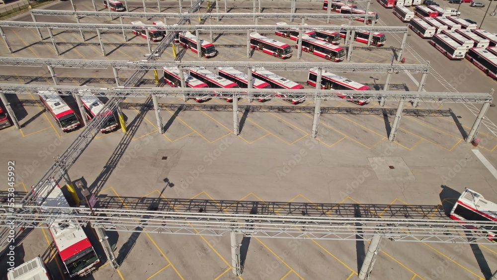 Toronto, Ontario, Canada – September 9, 2022: Parking, bus bay or bus ...