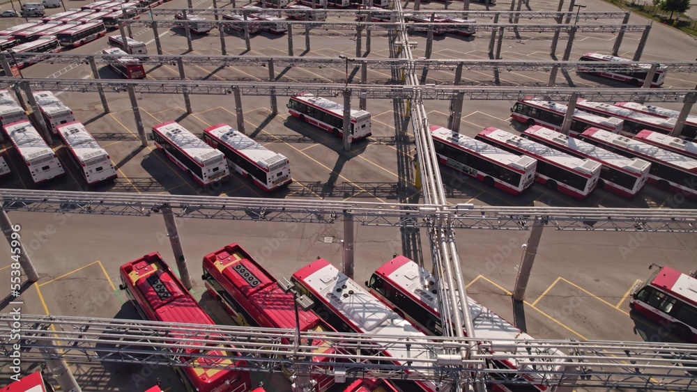 Toronto, Ontario, Canada – September 9, 2022: Parking, bus bay or bus ...