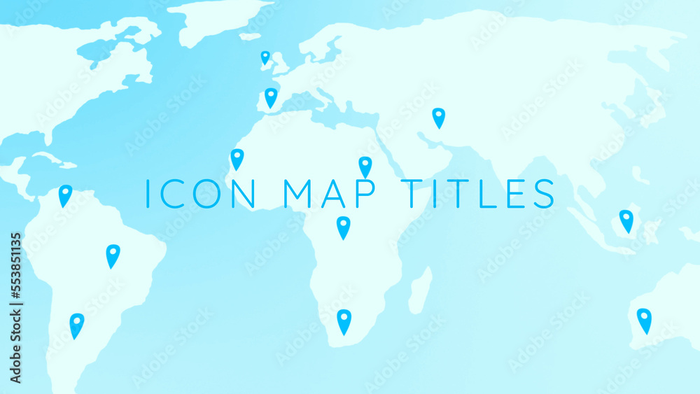 Cool Icon Map Titles Stock Template | Adobe Stock