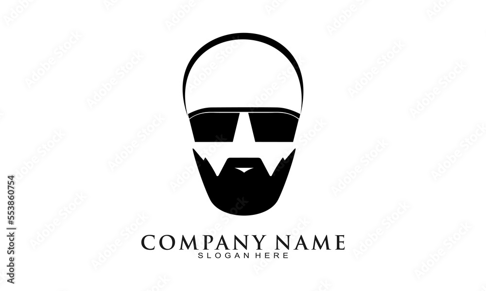 Bald head people vector logo Stock Vector | Adobe Stock