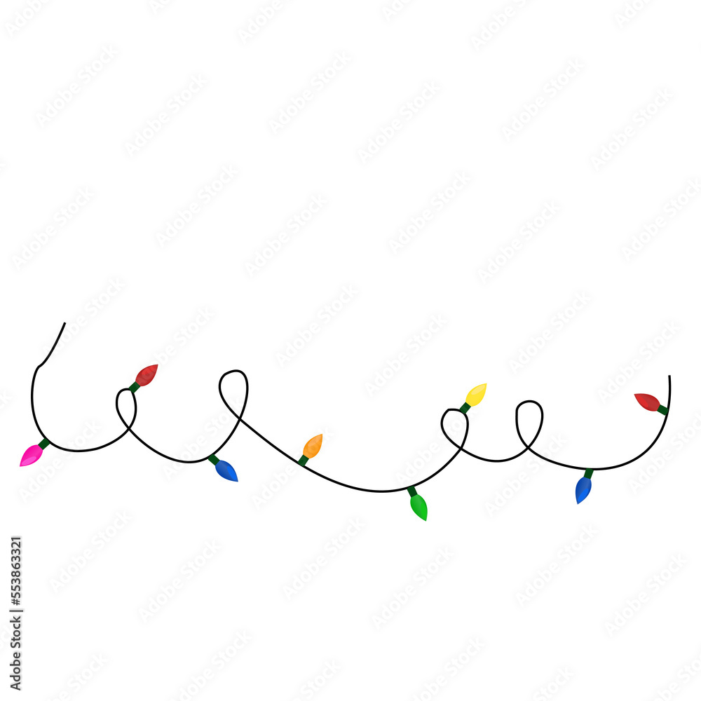 Christmas light clipart illustration Stock Illustration | Adobe Stock