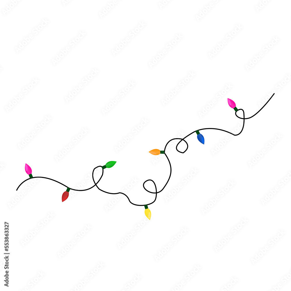 Christmas light clipart illustration Stock Illustration | Adobe Stock