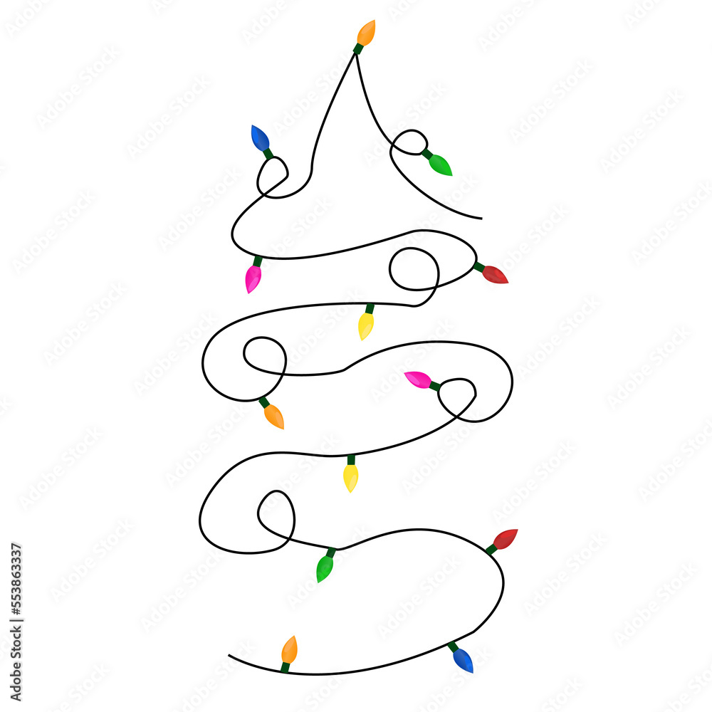 Christmas light clipart illustration Stock Illustration | Adobe Stock