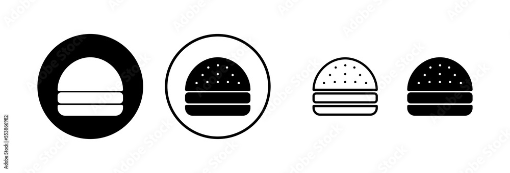 Burger icon vector illustration. burger sign and symbol. hamburger ...