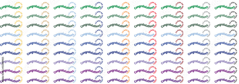 Elegant Graduation 2023 Text in School Colors - Congratulations ...