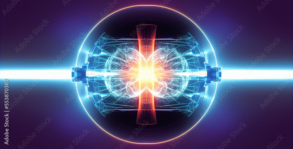 Fusion Energy Reaction - Generative AI Stock Illustration | Adobe Stock