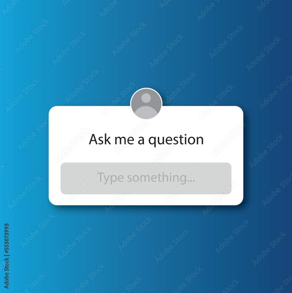 Ask me question social media sticker design for mobile, graphic and ...