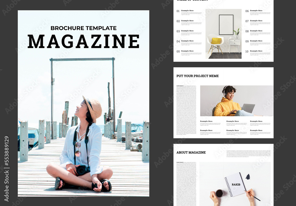 Magazine Template Stock Template | Adobe Stock