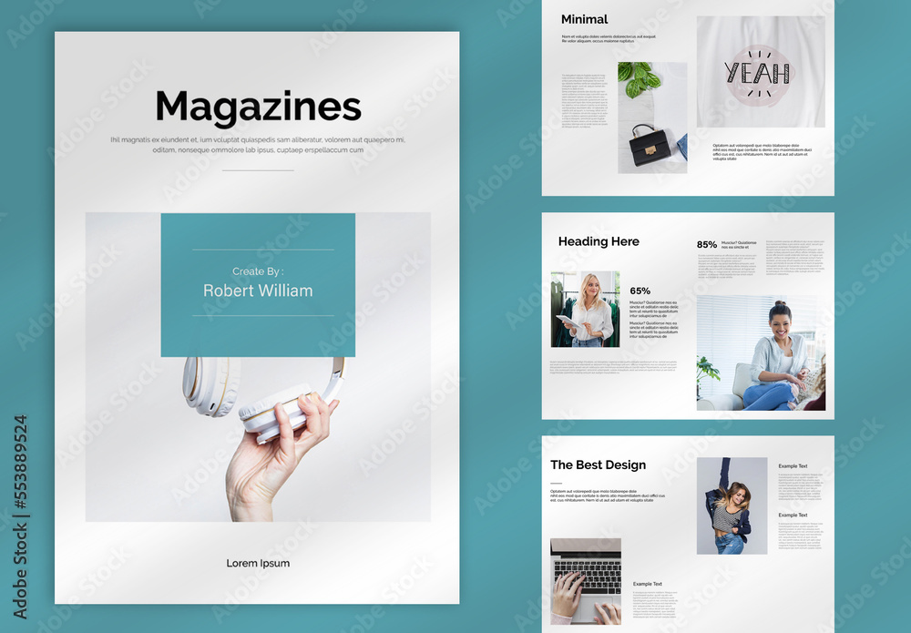 Magazine Layout Stock Template | Adobe Stock