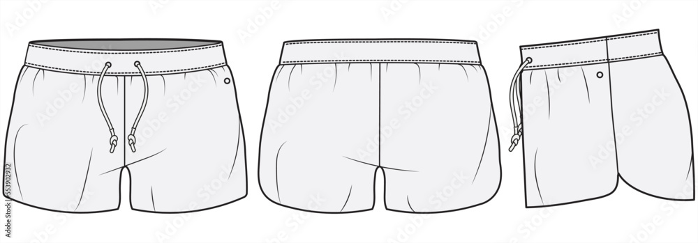 Dri-Fit Trail Shorts, Active Training short Front and Back View ...