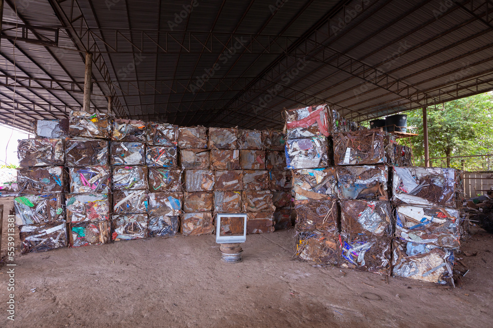 Recycling and storage of waste for further disposal, trash sorting ...