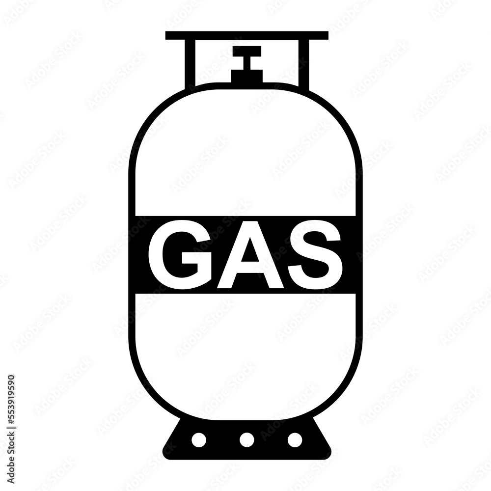 Icon gas cylinder, propane gas tank outline, lpg canister logo Stock ...