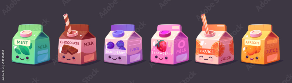 Cute Kawaii Printable Chibi Juice Box Milk Carton Clipart, 55% OFF