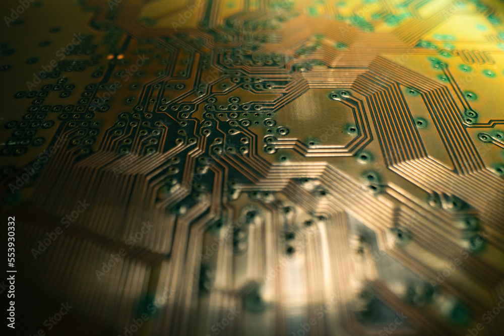 Technology background with circuit board. Electronic computer hardware ...
