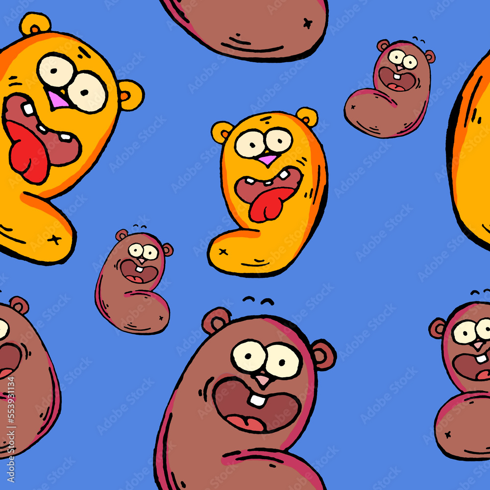 Cartoon Seals Repeating Pattern Clipart Stock Illustration | Adobe Stock