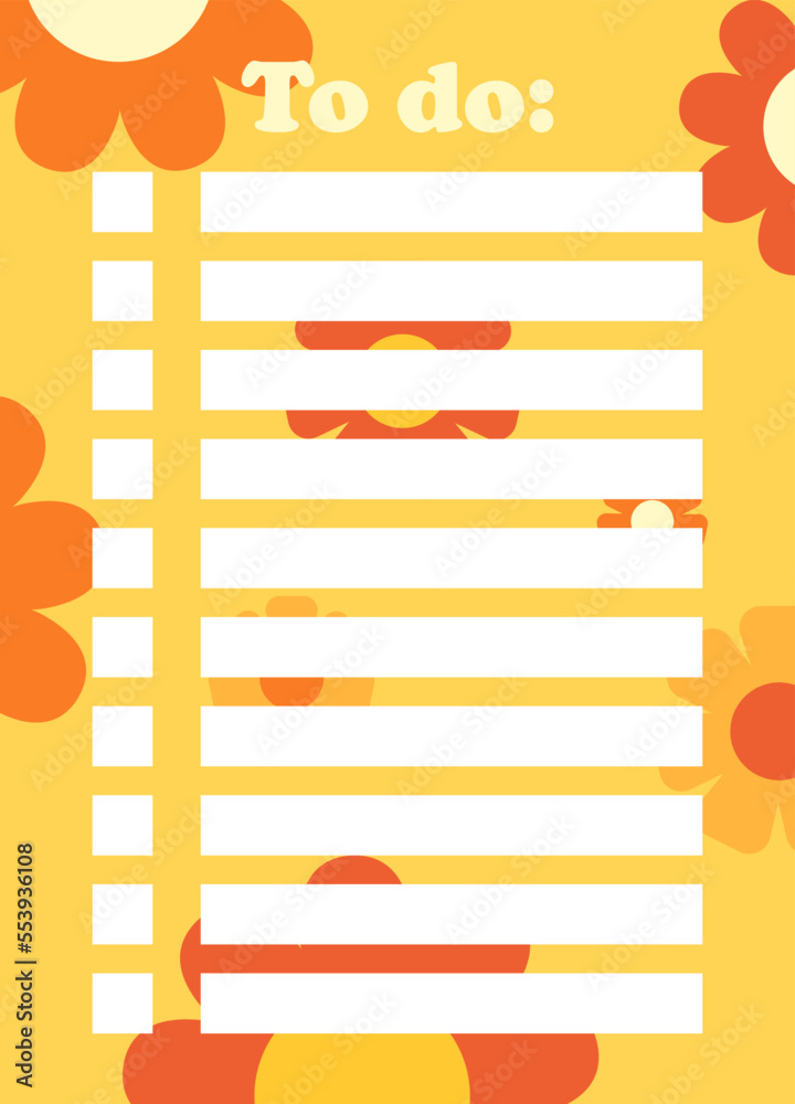 Planner for to-do list page template. Management list of cases ...