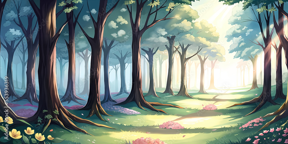 2D Visual Novel: Fantasy Nature Vol. 1 - Stylized Anime Background ...