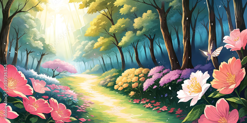 2D Visual Novel: Fantasy Nature Vol. 1 - Stylized Anime Background ...