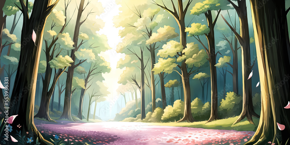 2D Visual Novel: Fantasy Nature Vol. 1 - Stylized Anime Background ...