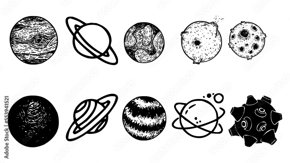Planets Logo | Planets Vector File Stock Vector | Adobe Stock