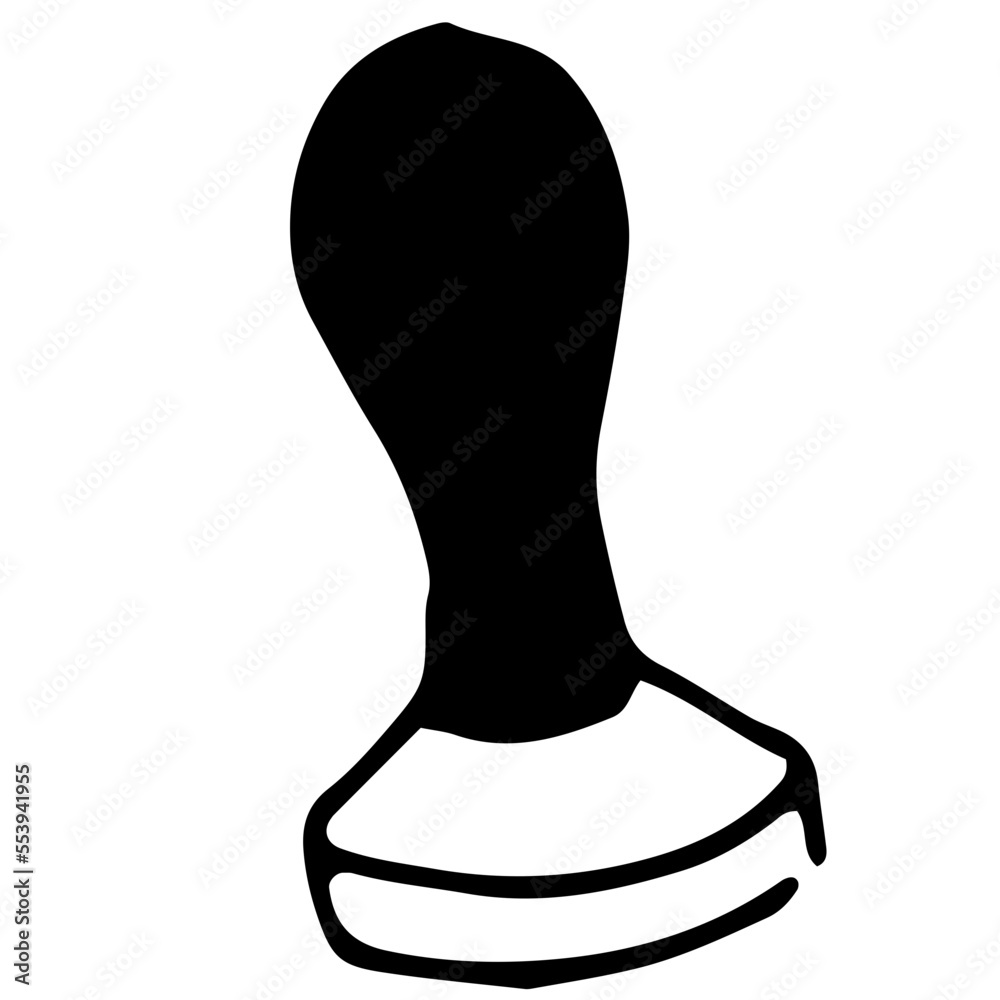 Coffee tamper cartoon vector illustration in minimal design Stock ...