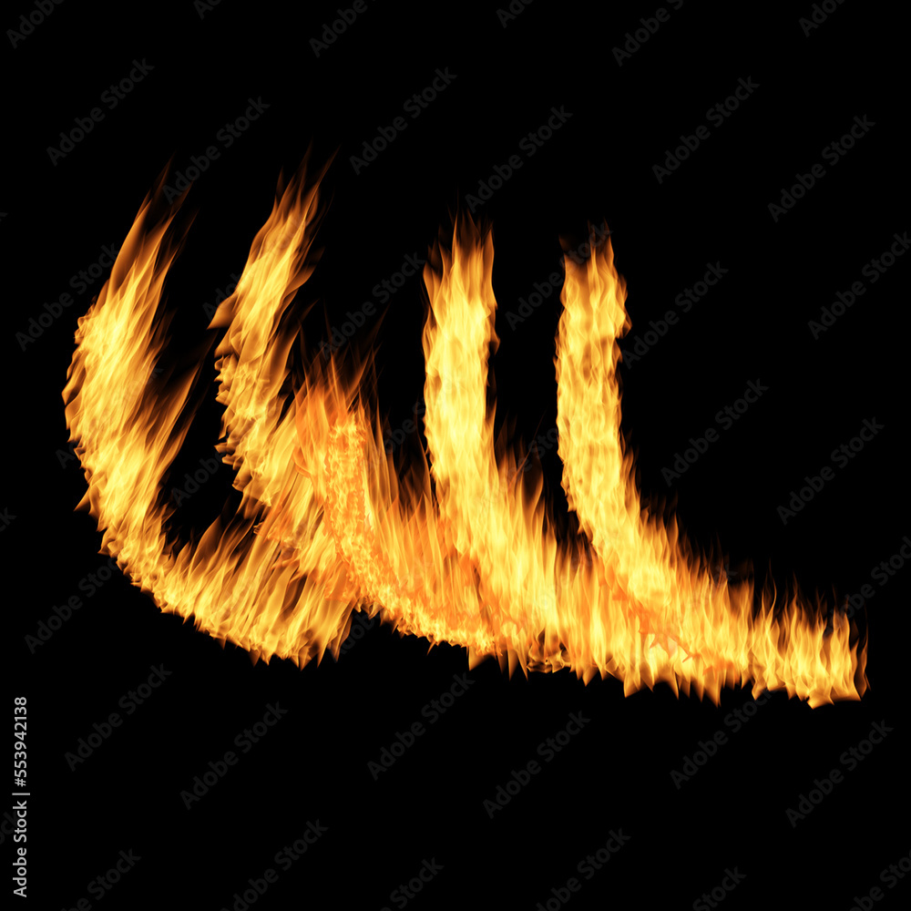 Set of realistic isolated fire flame collection Stock Illustration ...