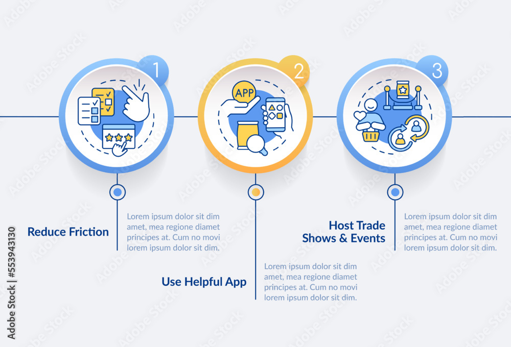 Methods to get client feedback circle infographic template. Data ...