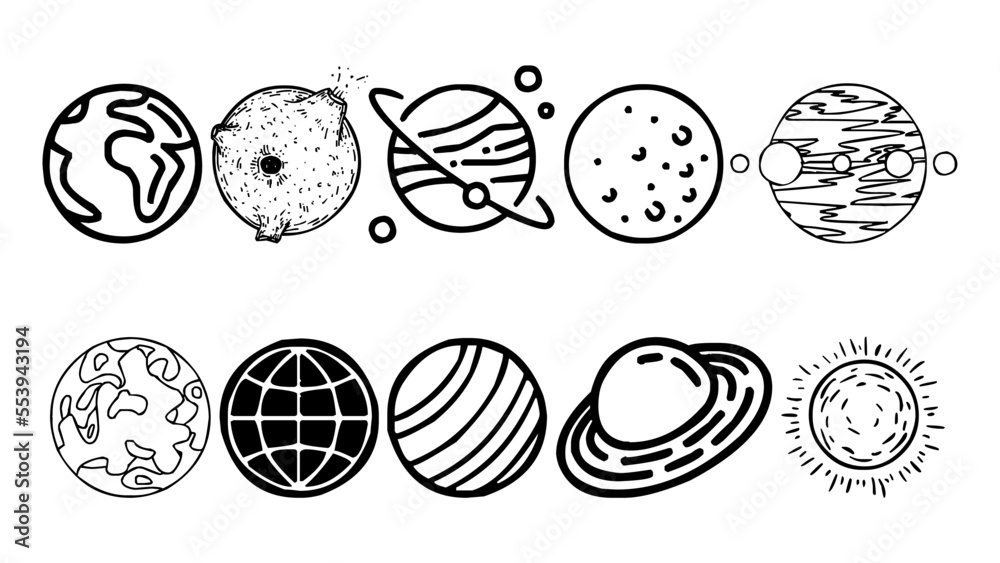 Planets Logo | Planets Vector Stock Vector | Adobe Stock