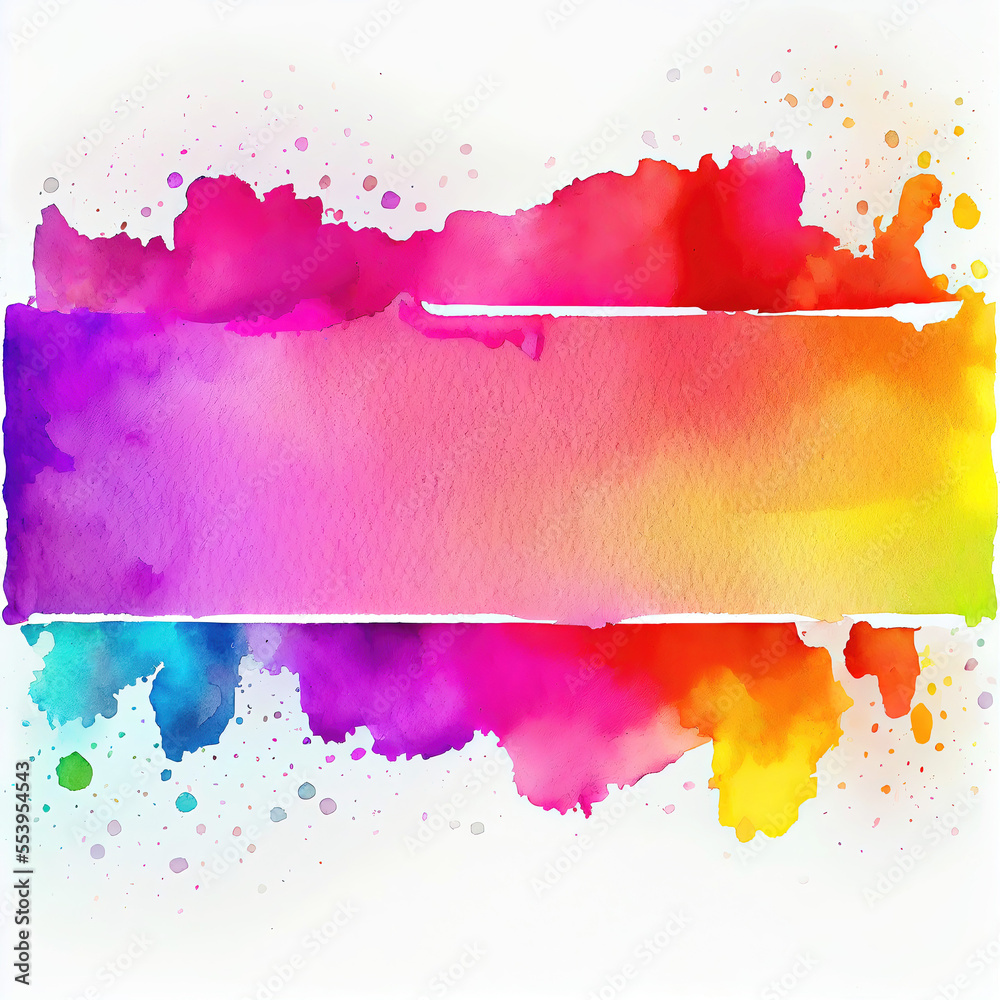 Colorful gradient watercolor background header (Generative AI) Stock ...