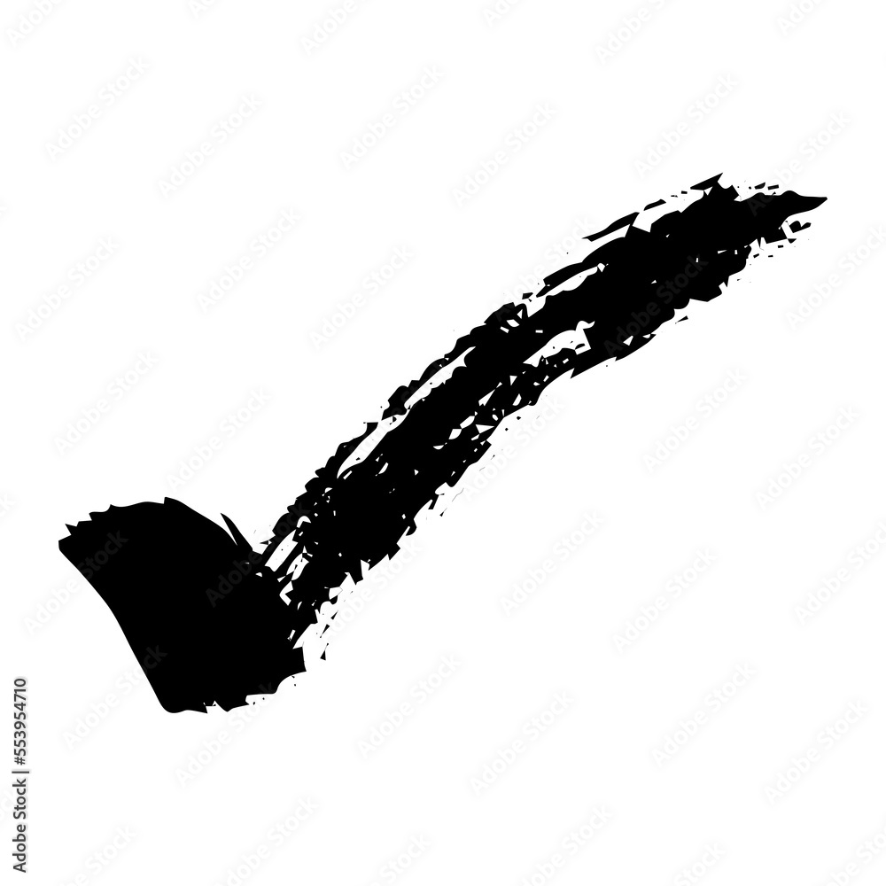 Hand drawn check mark illustration. Marker right sign clipart. Ink ...