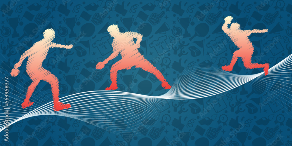 Table tennis or ping pong abstract lines with wave design. Creative ...