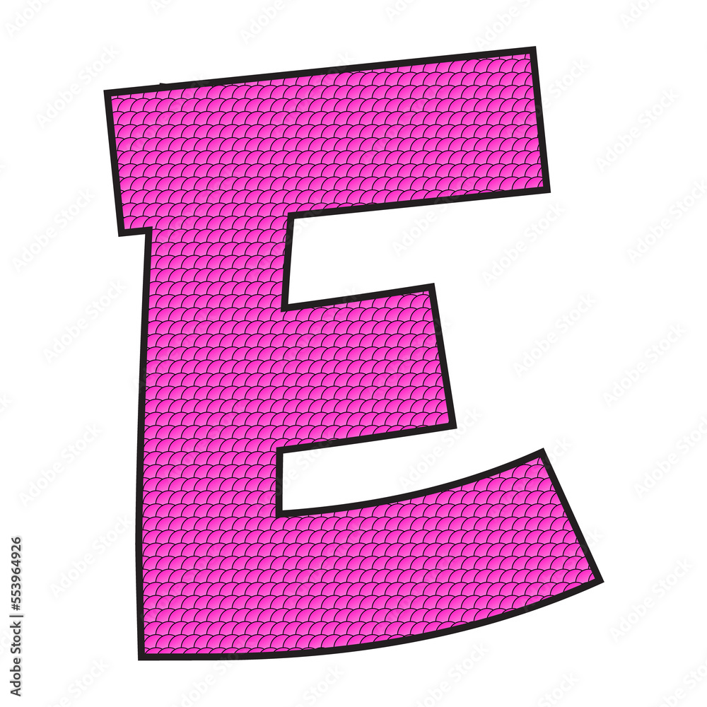 Alphabet E illustration isolated on png transparent background. Stock ...