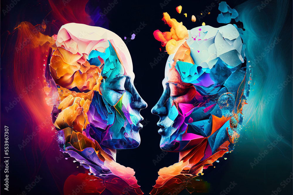 abstract background in the form of lovers, a symbol of Valentine's Day ...